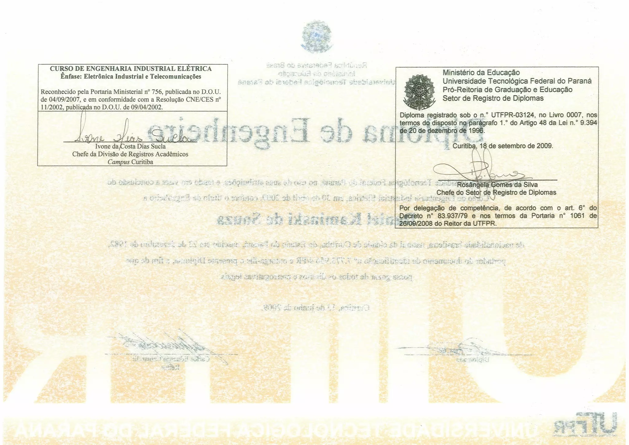 Diploma Daniel UTFPR | PDF