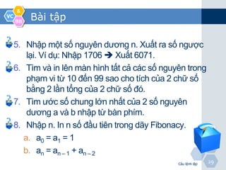 Phần 5: Câu lệnh lặp | PDF