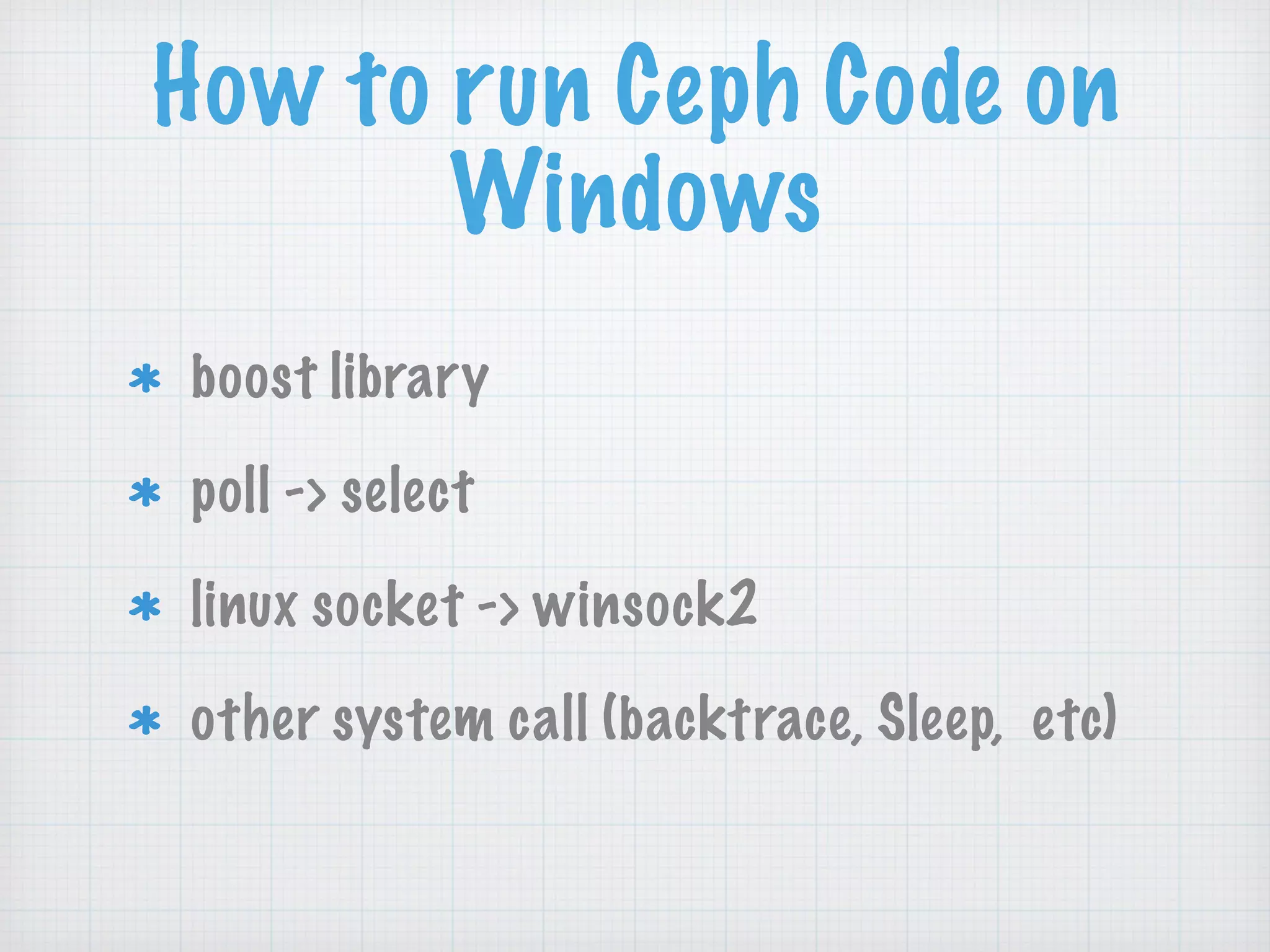 Ceph Day Beijing: Ceph-Dokan: A Native Windows Ceph Client | PDF
