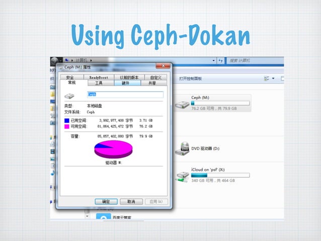 Ceph Day Beijing: Ceph-Dokan: A Native Windows Ceph Client | PDF