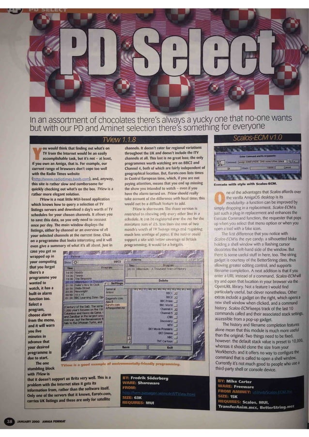 Scalos ECM - PD Select Amiga Format issue 132 | PDF