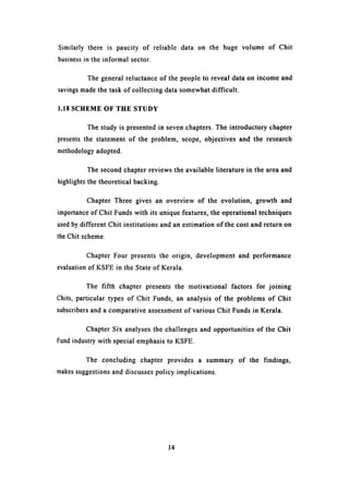 project on chit fund | PDF