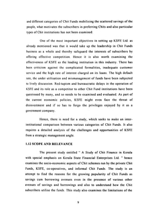 project on chit fund | PDF