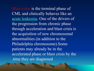 Diagnosis and pathogenesis of Chronic myeloid leukemia | PPT
