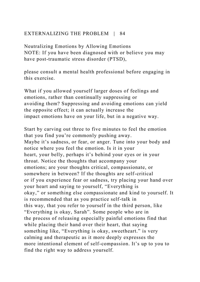 05cognitive reframing and EXTERNALIZING the PROBLEMTh.docx