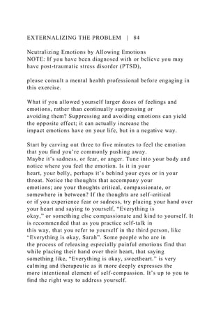 05cognitive reframing and EXTERNALIZING the PROBLEMTh.docx