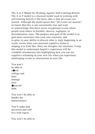 05cognitive reframing and EXTERNALIZING the PROBLEMTh.docx