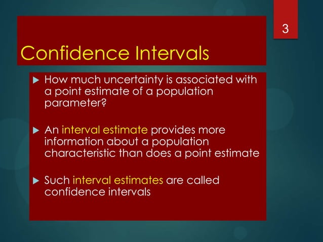 05 confidence interval & probability statements | PPTX