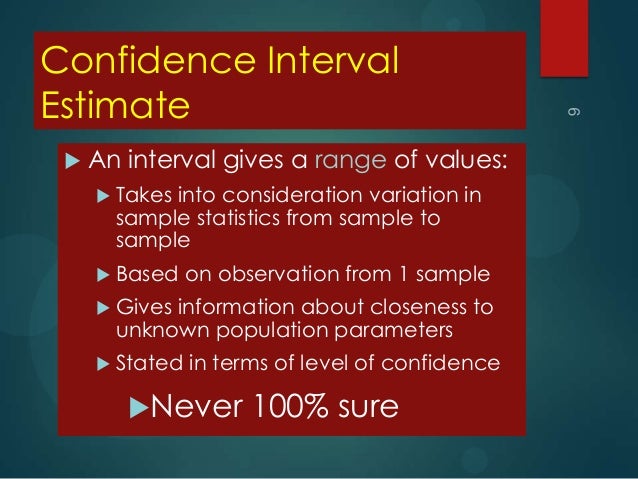 05 confidence interval & probability statements 05 confidence interval & probability statements