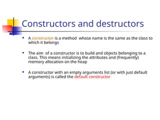 class constructors and destructurs in c++.ppt