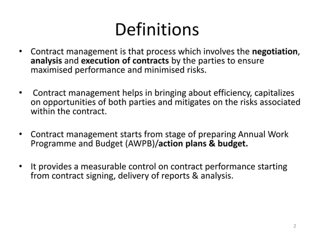 05 Contract Management.pptx . DEFINITION | PPT