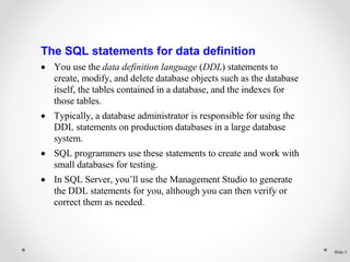 05 Create and Maintain Databases and Tables.pptx