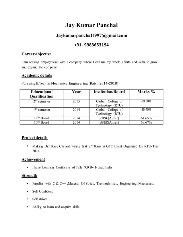 Jay kumar Resume | PDF