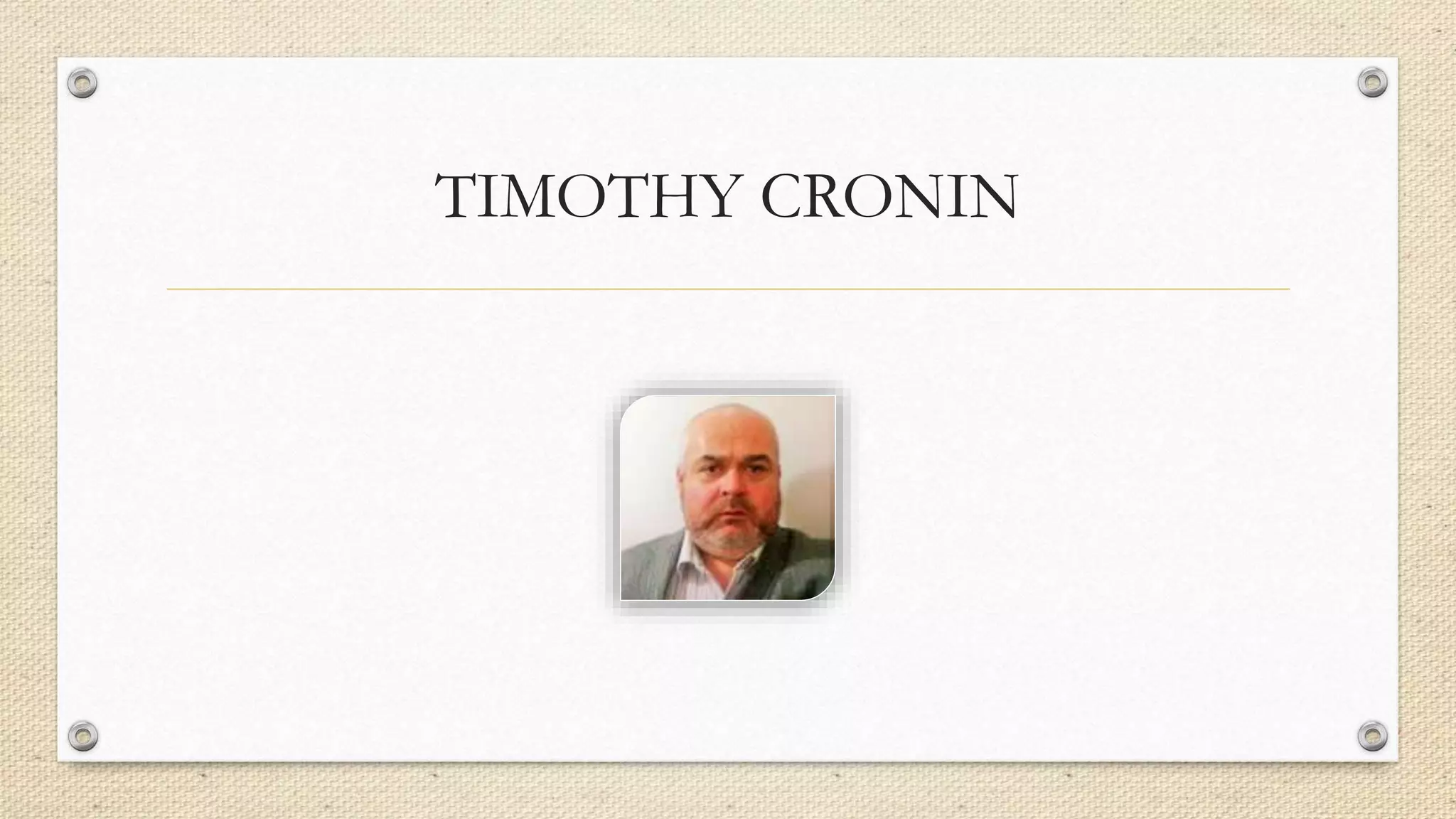 TIMOTHY CRONIN | PPT