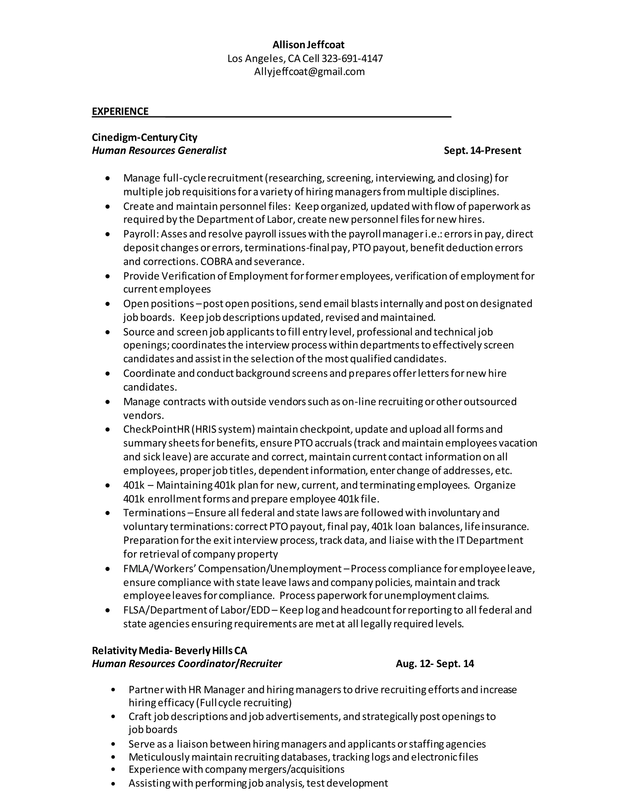 Allison Jeffcoat Resume | DOCX