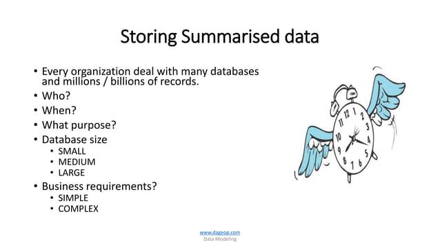 Data Modeling - Series 1 Storing summarised data | PPT