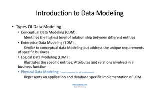 Data Modeling - Series 4 X-Events | PPTX