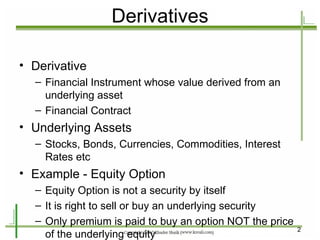Introduction to Derivatives Market | PPT