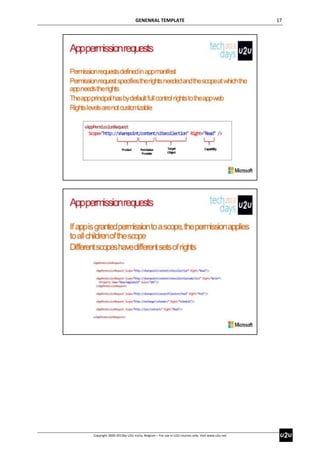 Deep Dive SharePoint 2013: SharePoint app security | PDF