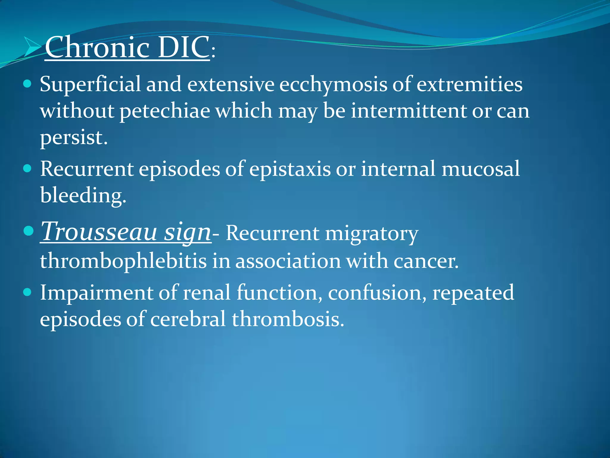 05 disseminated intravascular coagulation | PPTX