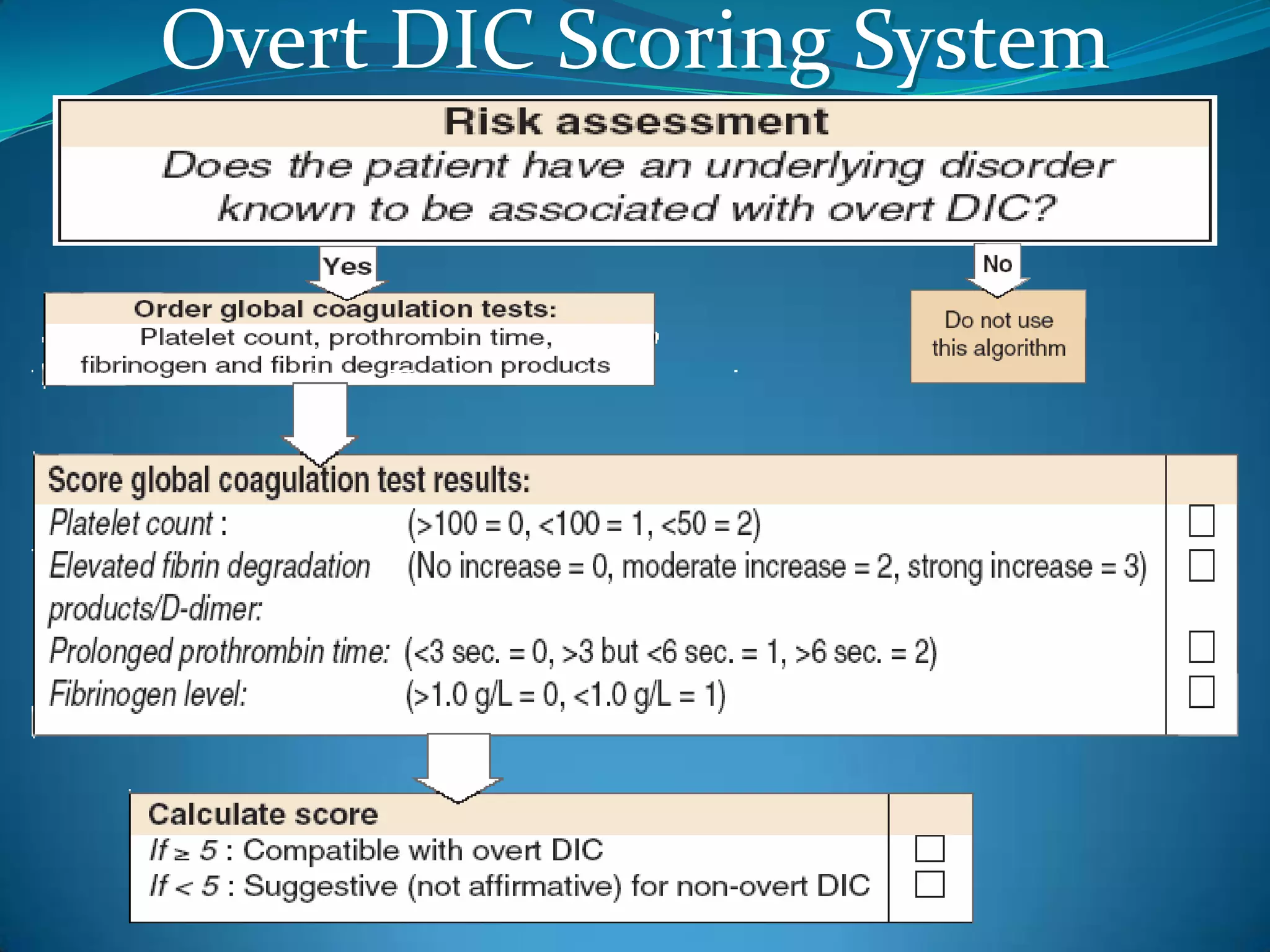 05 disseminated intravascular coagulation | PPTX