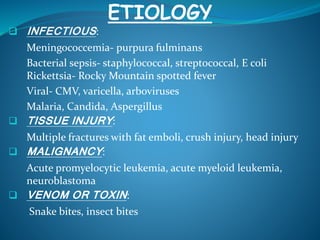 05 disseminated intravascular coagulation | PPTX