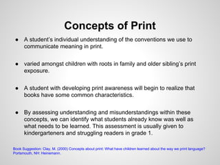 Session 3 emergent readers concept of print 2014 Sample | PDF | Early ...
