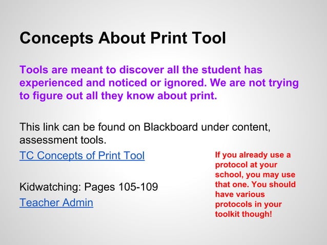 Session 3 emergent readers concept of print 2014 Sample | PPT
