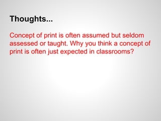 Session 3 emergent readers concept of print 2014 Sample | PDF | Early ...