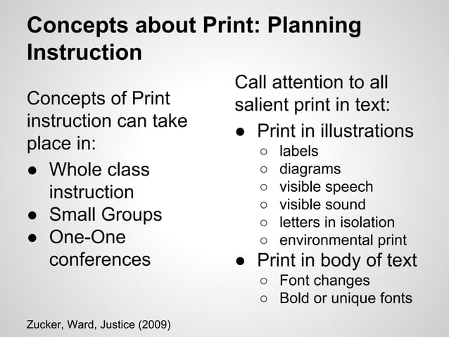 Session 3 emergent readers concept of print 2014 Sample | PPT