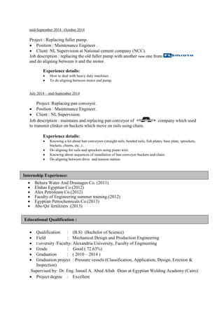 Ahmed zain -mechanical engineer | PDF