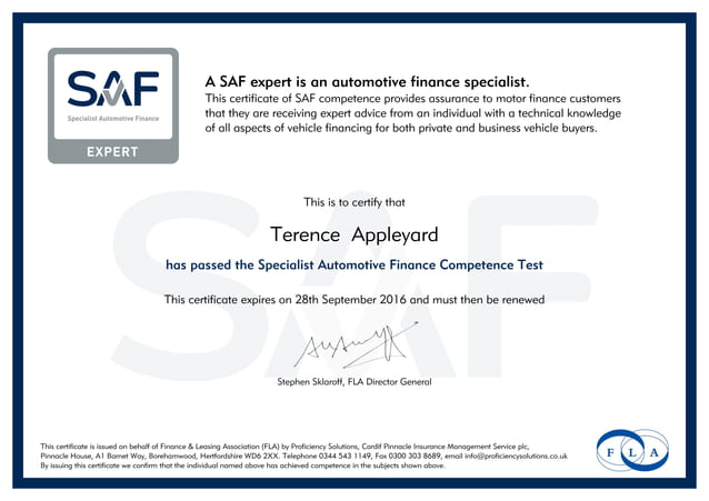 SAF Certificate | PPT