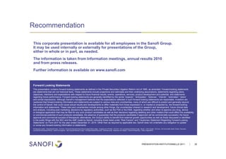 SANOFI_Presentation_EN | PDF