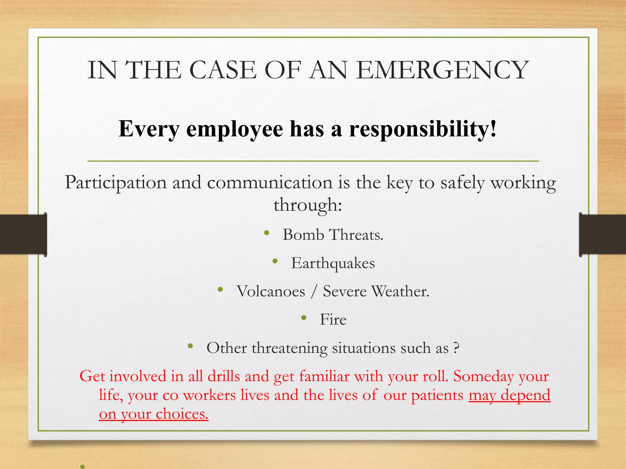 05 Emergency Preparedness Training Power Point | Ppt