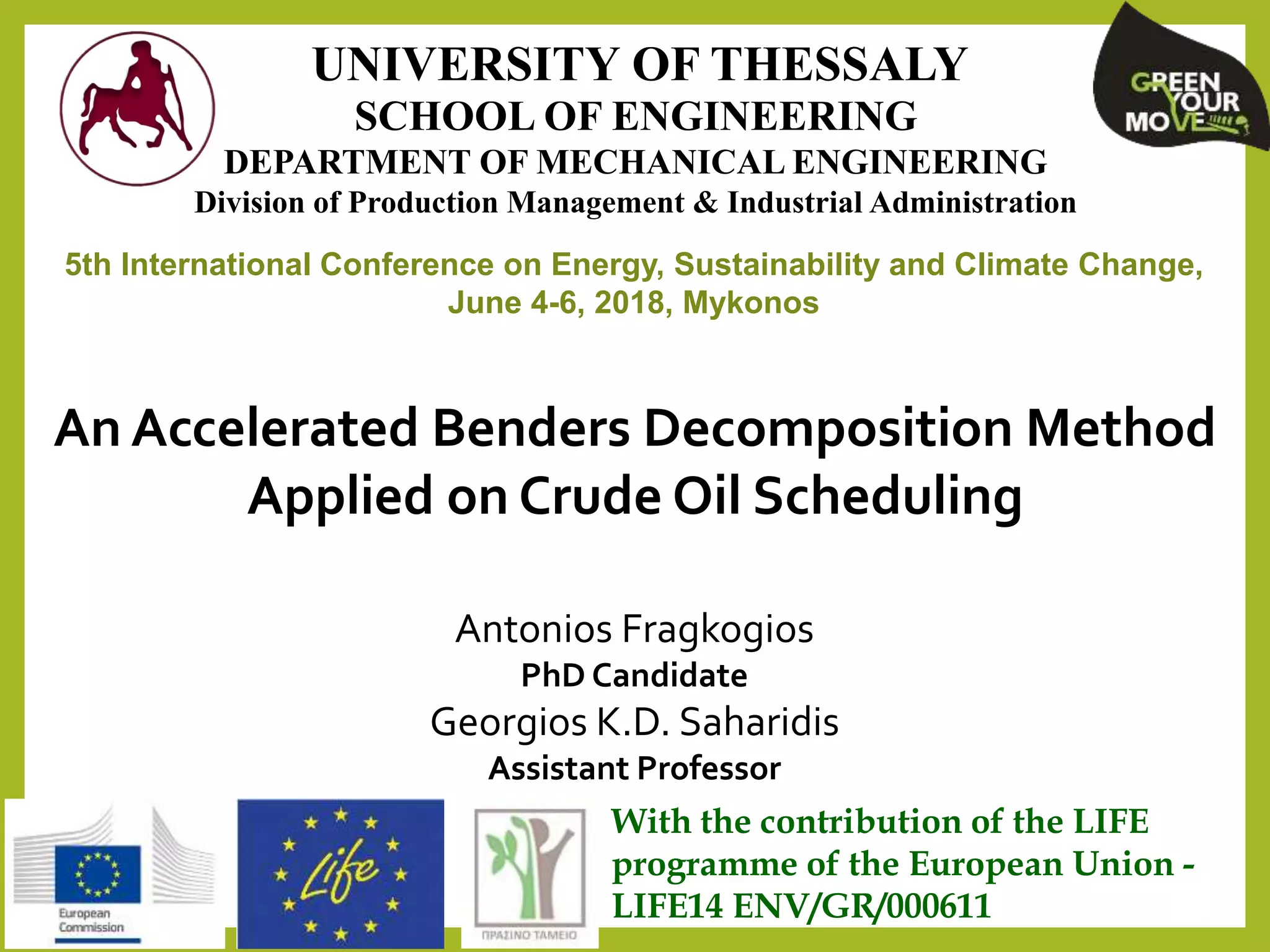 Benders Decomposition | PPTX