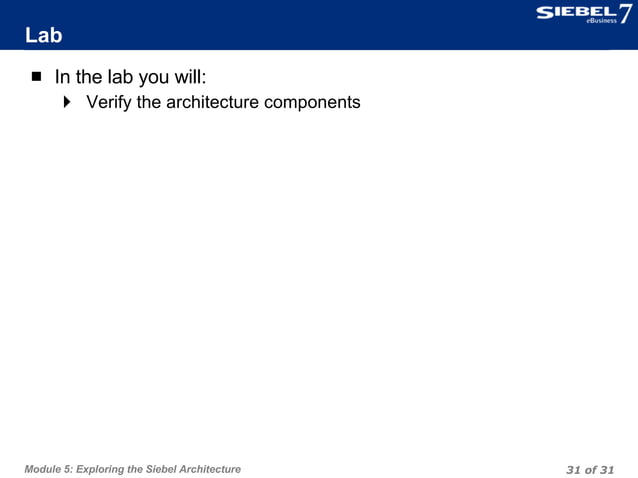 SIEBEL CRM - Ess Architecture - 05 | PPT | Operating Systems | Computer Software and Applications