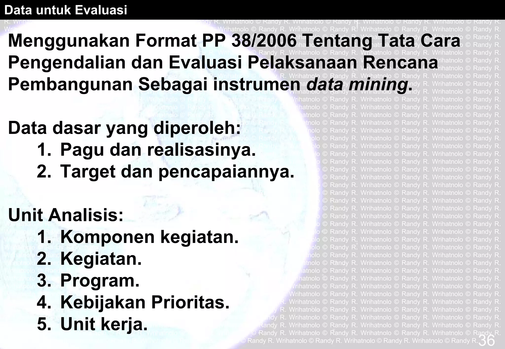 Manajemen Evaluasi Kinerja Pembangunan | PDF
