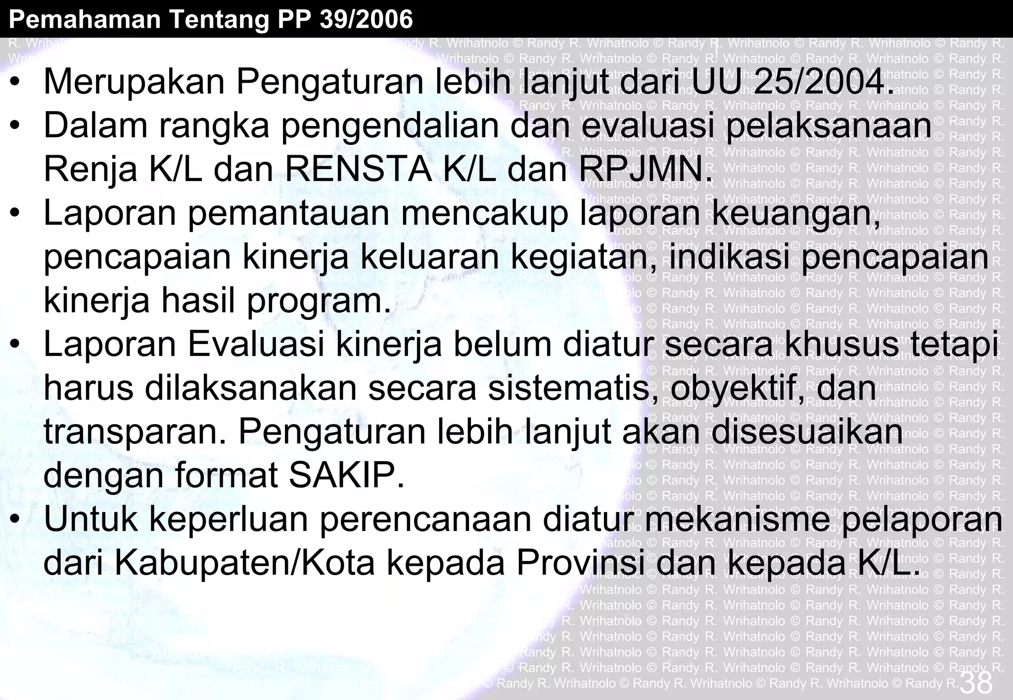 Manajemen Evaluasi Kinerja Pembangunan | PDF