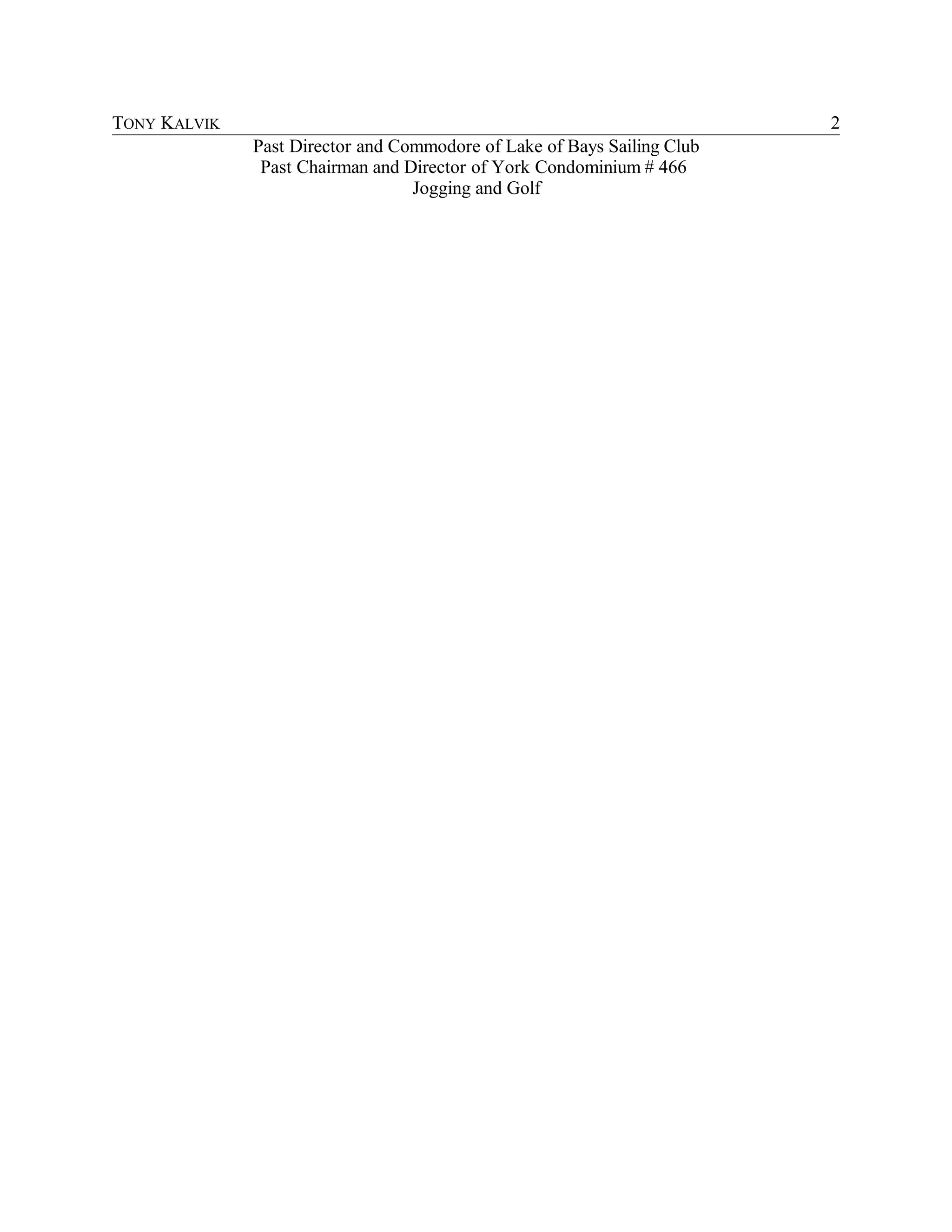 KalvikTResumeNov12v2short | DOC | Business Administration | Business