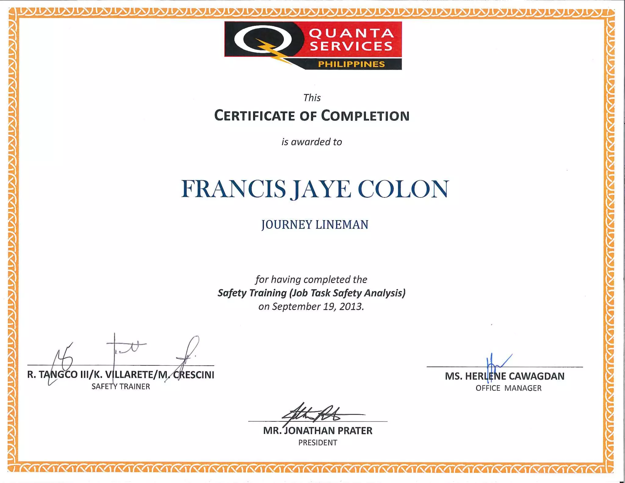 F. Colon Certificates | PPT