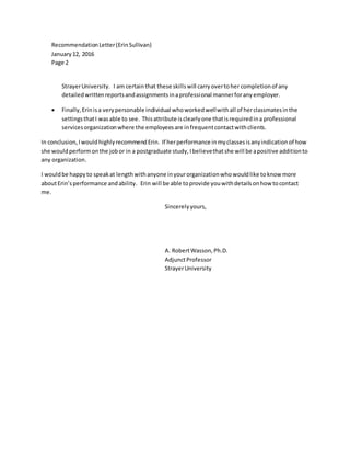 Recommendation Letter - Erin Sullivan - 032616 | PDF