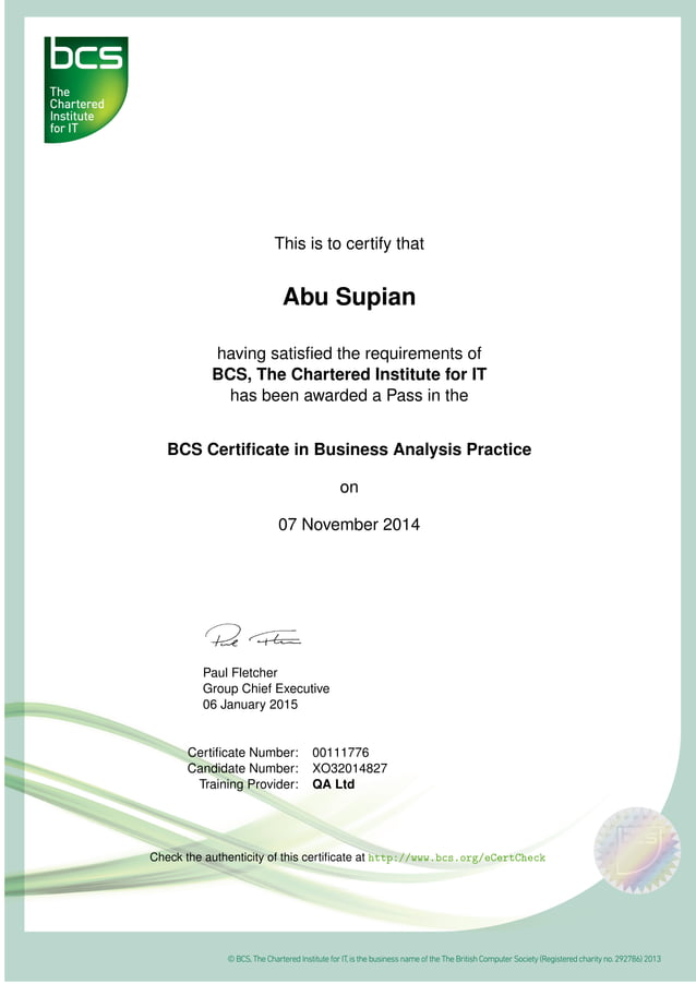 BA Certificate | PDF