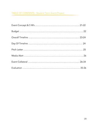 Events Management full portfolio PDF | PDF