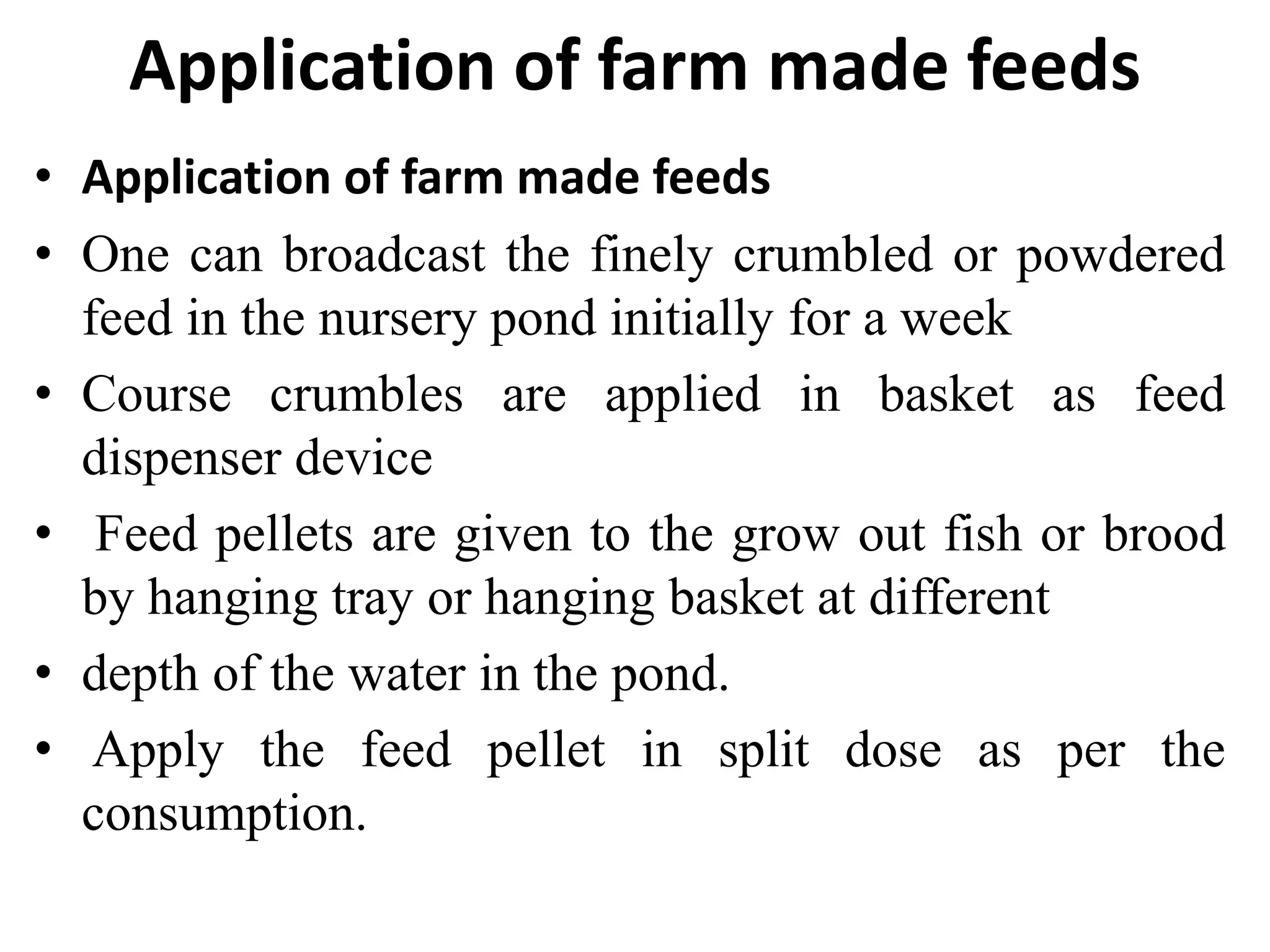 farm made feed for carp culture | PPTX | Agriculture | Industries