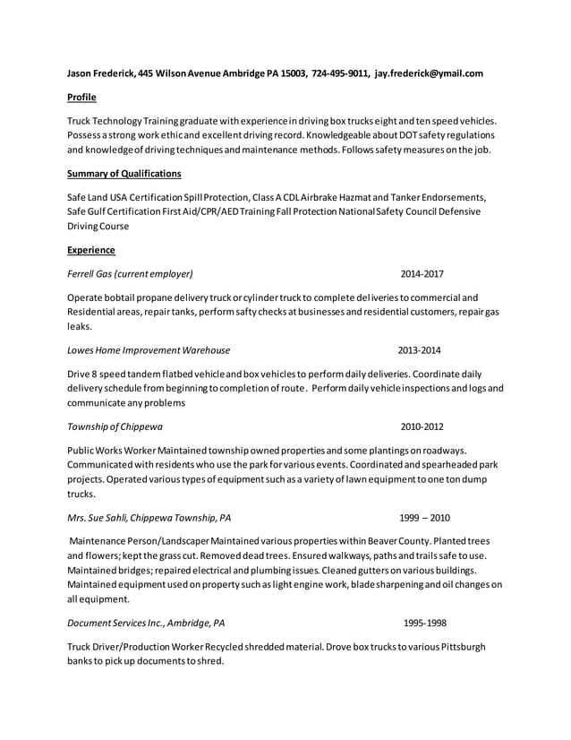 Jason Frederick resume Jan 2017 | DOCX