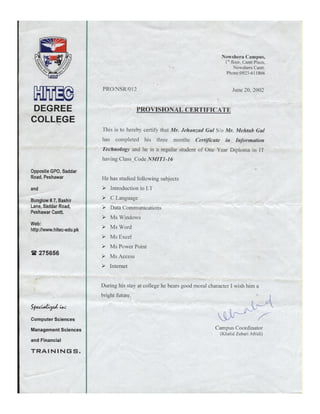 Diploma and Certificates | PDF