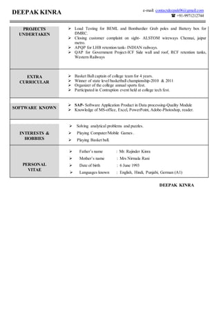 Deepak CV (1) | PDF
