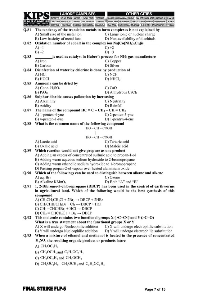 MCAT Full length paper 5-student_copy_ | PDF | Chemistry | Science