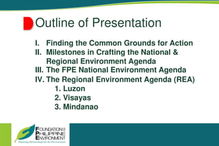FPE Environmental Agenda: National and Regional Levels | PPT