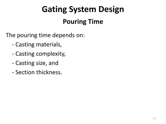 05) Gating System in CAsting of Materials | PDF